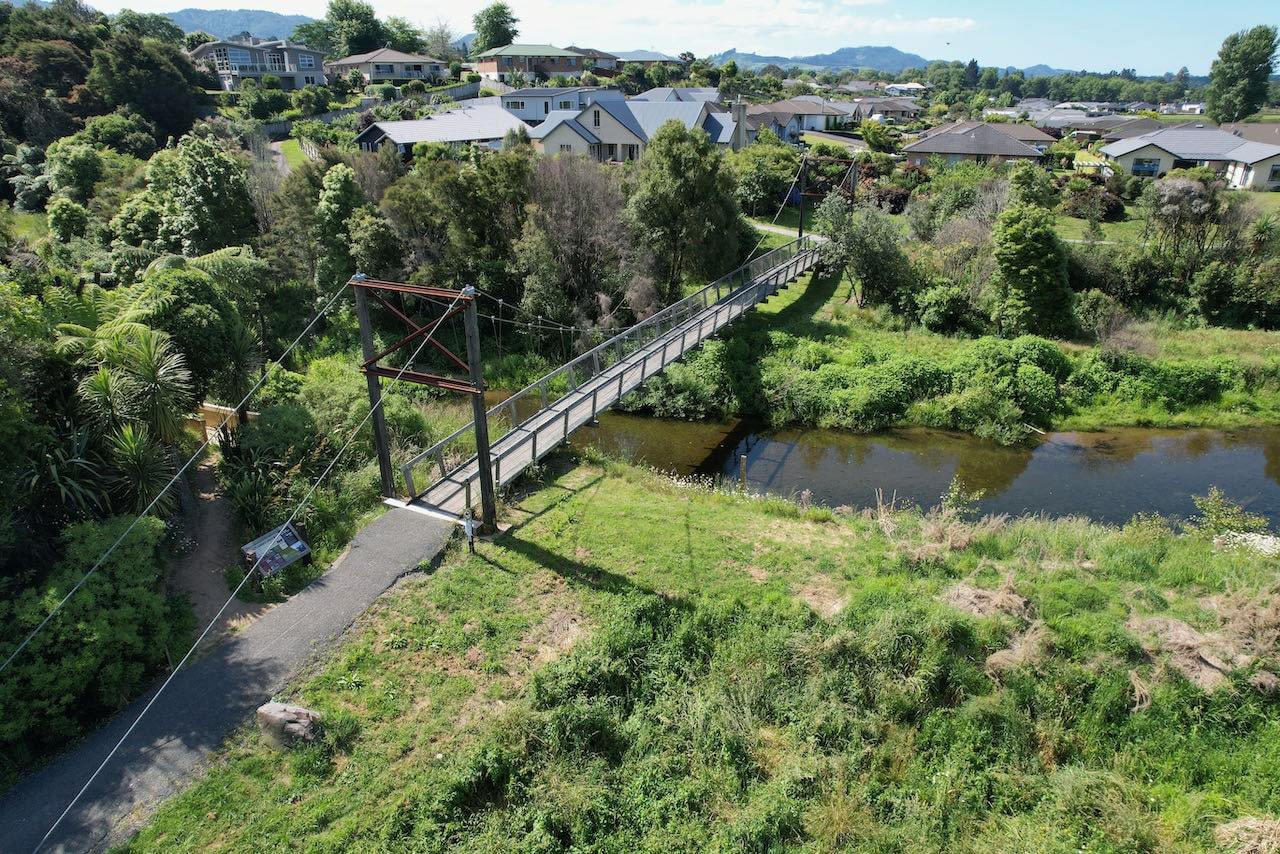 Artistic Bridge, Uretara Steam Katikati | Project Examples | Abseil Access